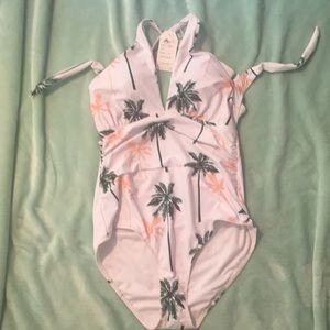 Swim | Nwt Large Palm Tree Swimsuit | Poshmark